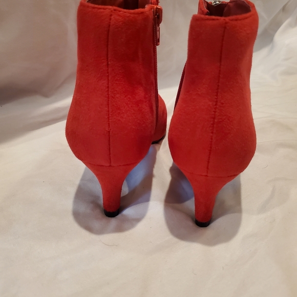 Hot Tomato | Shoes | Red Suede Ankle Boots Brand New | Poshmark